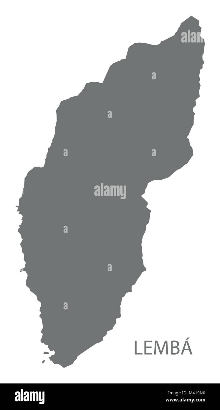 Lemba map of Sao Tome and Principe grey illustration Stock Vector Image ...