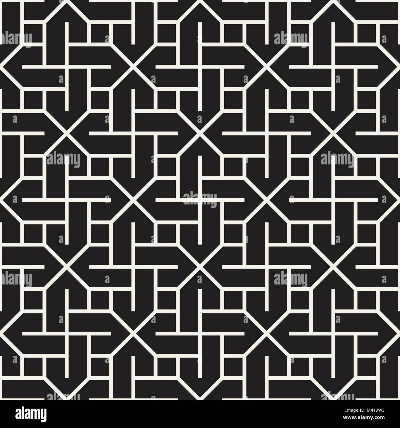 Vector seamless stripes pattern. Modern stylish texture with monochrome ...