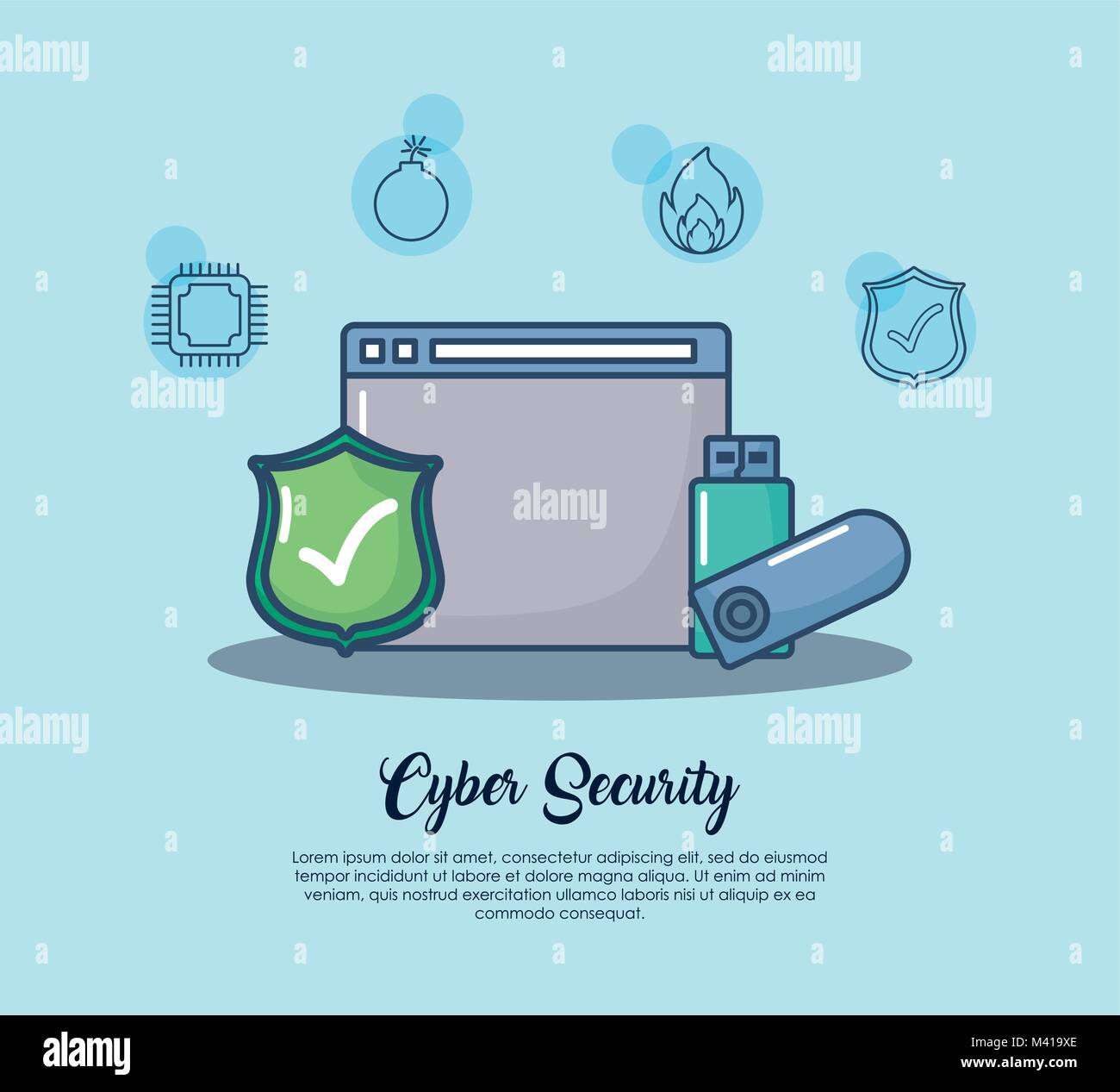 Cyber security design Stock Vector Image & Art - Alamy