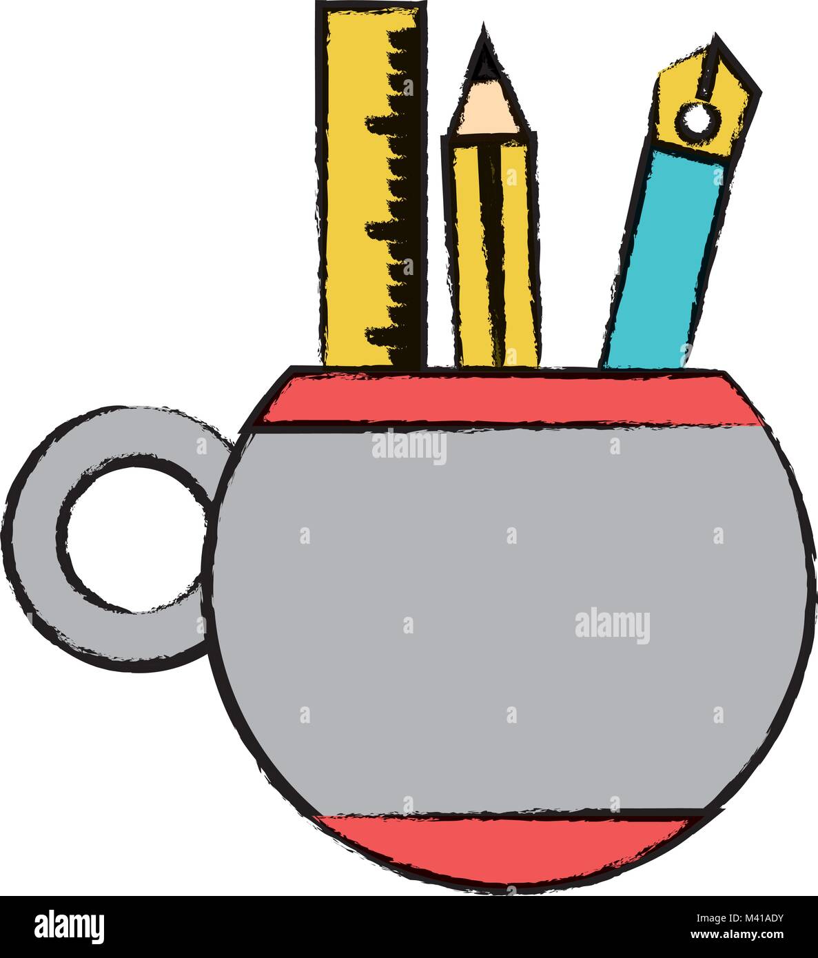pencil cup holder icon Stock Vector Image & Art - Alamy