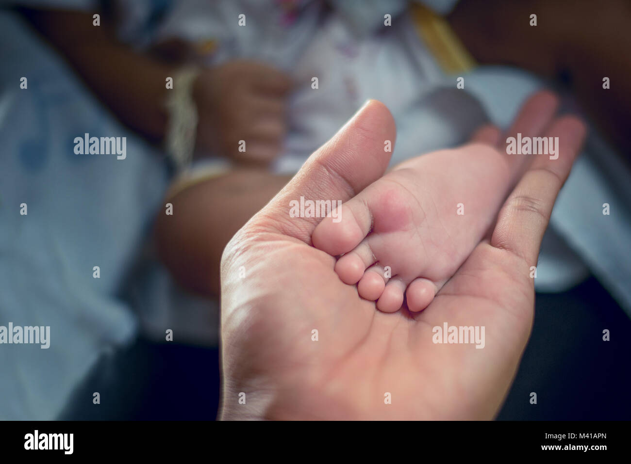 Close-up handle of a newborn baby Stock Photo - Alamy