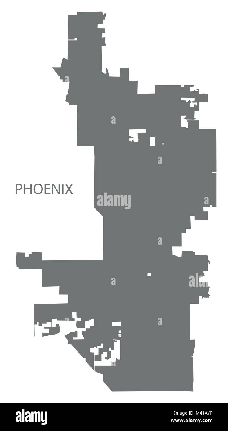 Phoenix vector map Cut Out Stock Images & Pictures - Alamy