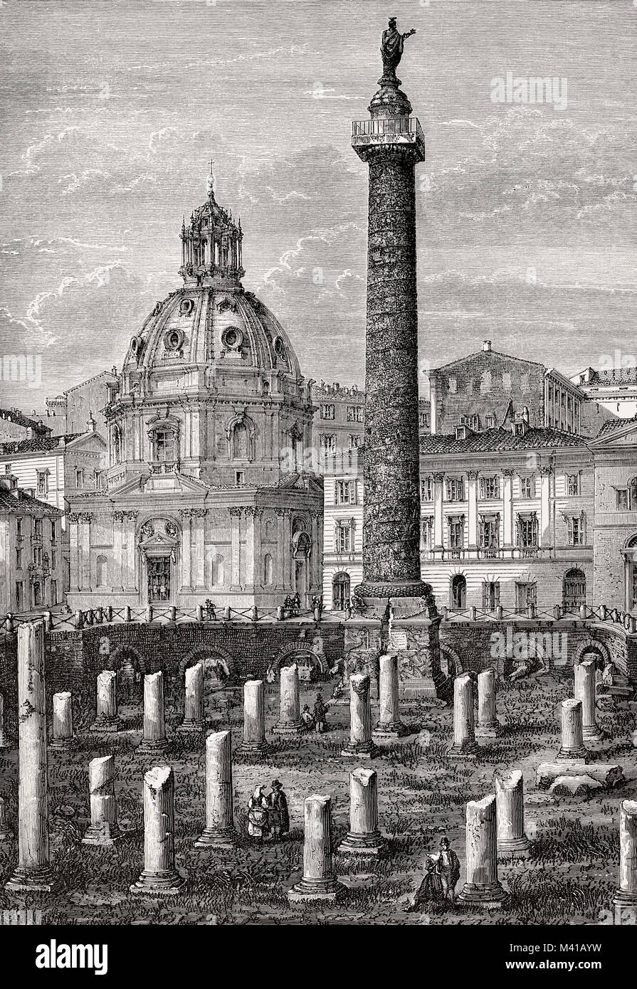 Basilica ulpia drawing hi-res stock photography and images - Alamy