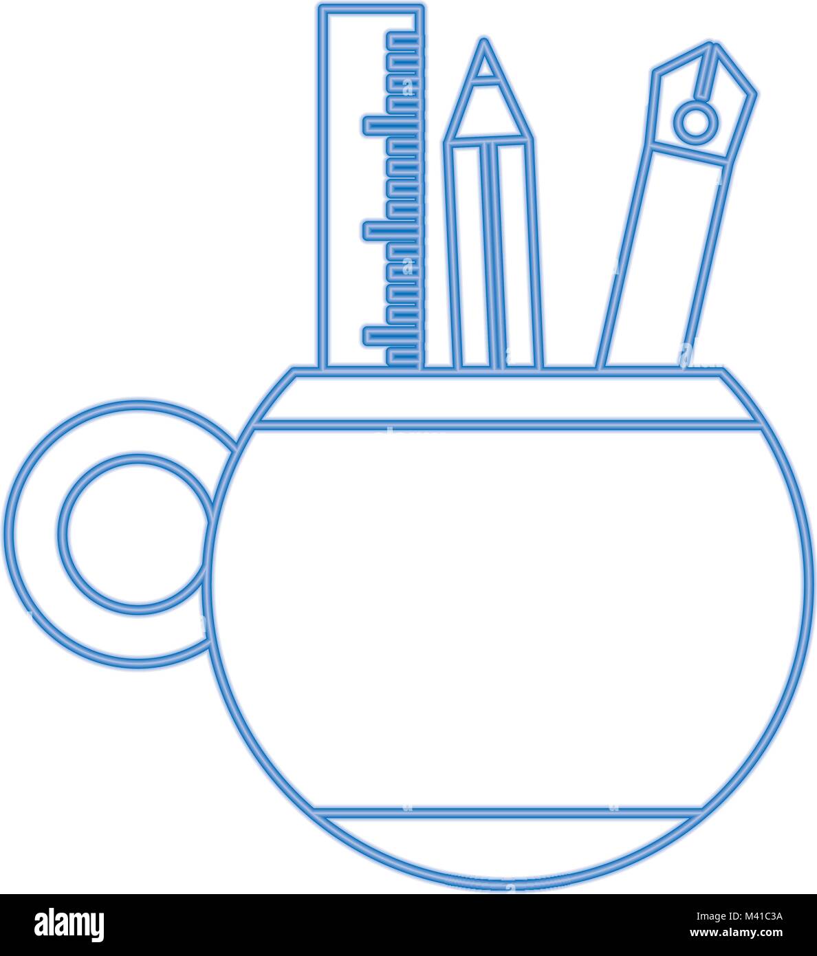 pencil cup holder icon Stock Vector Image & Art - Alamy