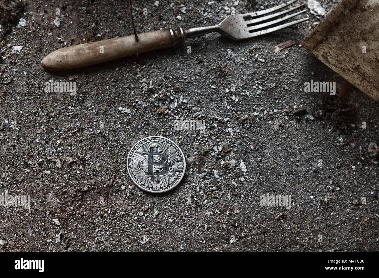 Bitcoin. A new virtual currency comes into use quickly. concept of old ...