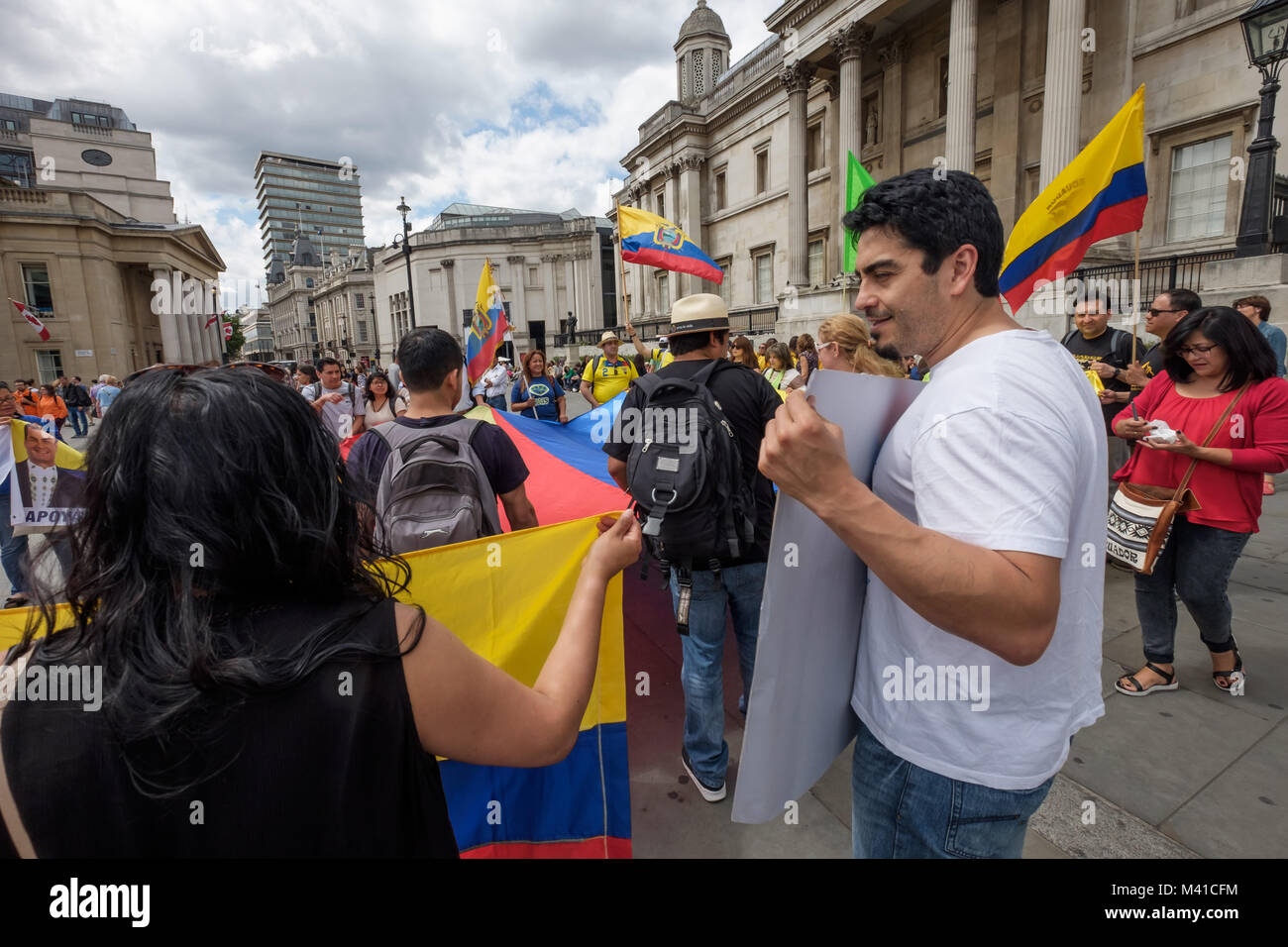 Ecuadorians in Trafalgar Square support President Correa's 'Citizen ...