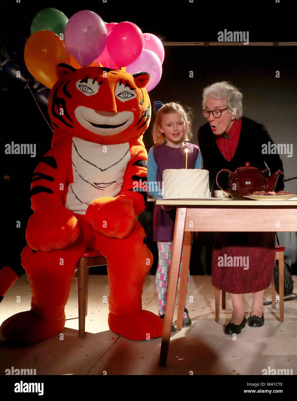 Judith Kerr author of the Tiger Who Came to Tea, accompanied by Kitty ...