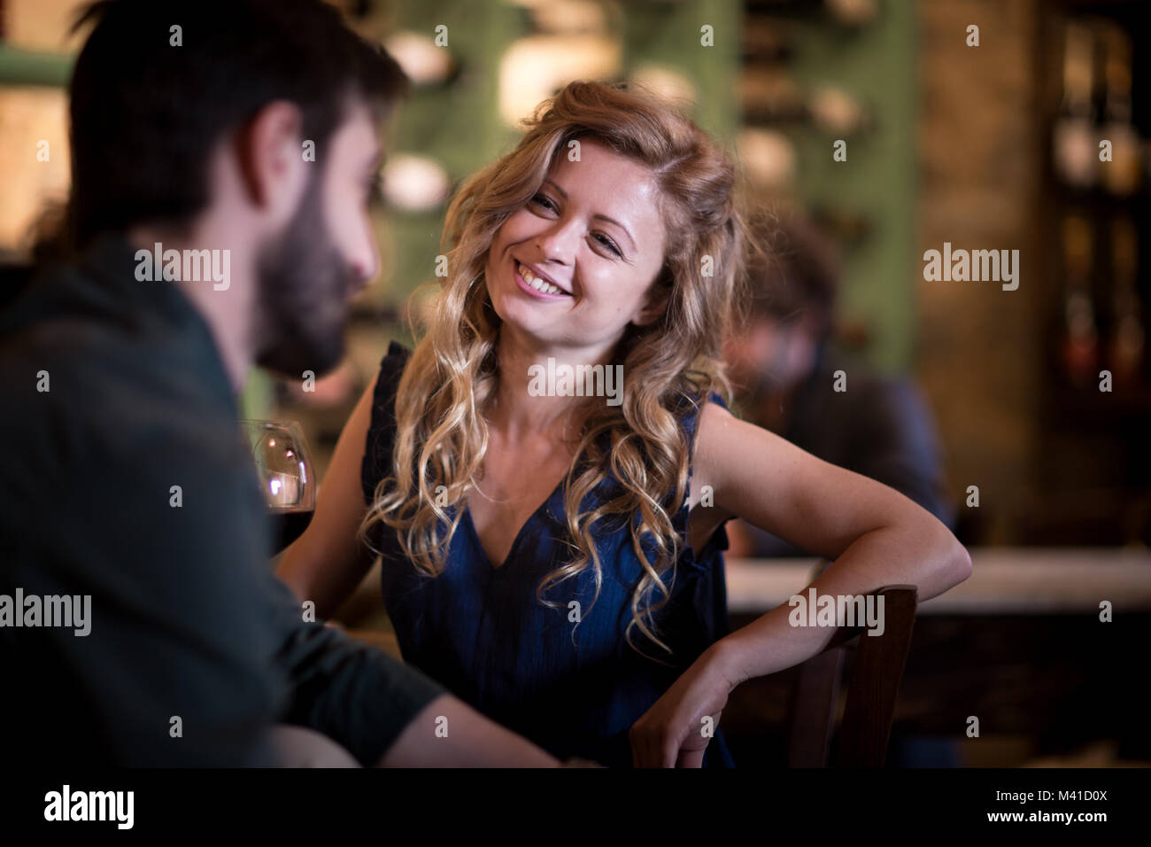 Young couple on a date Stock Photo - Alamy