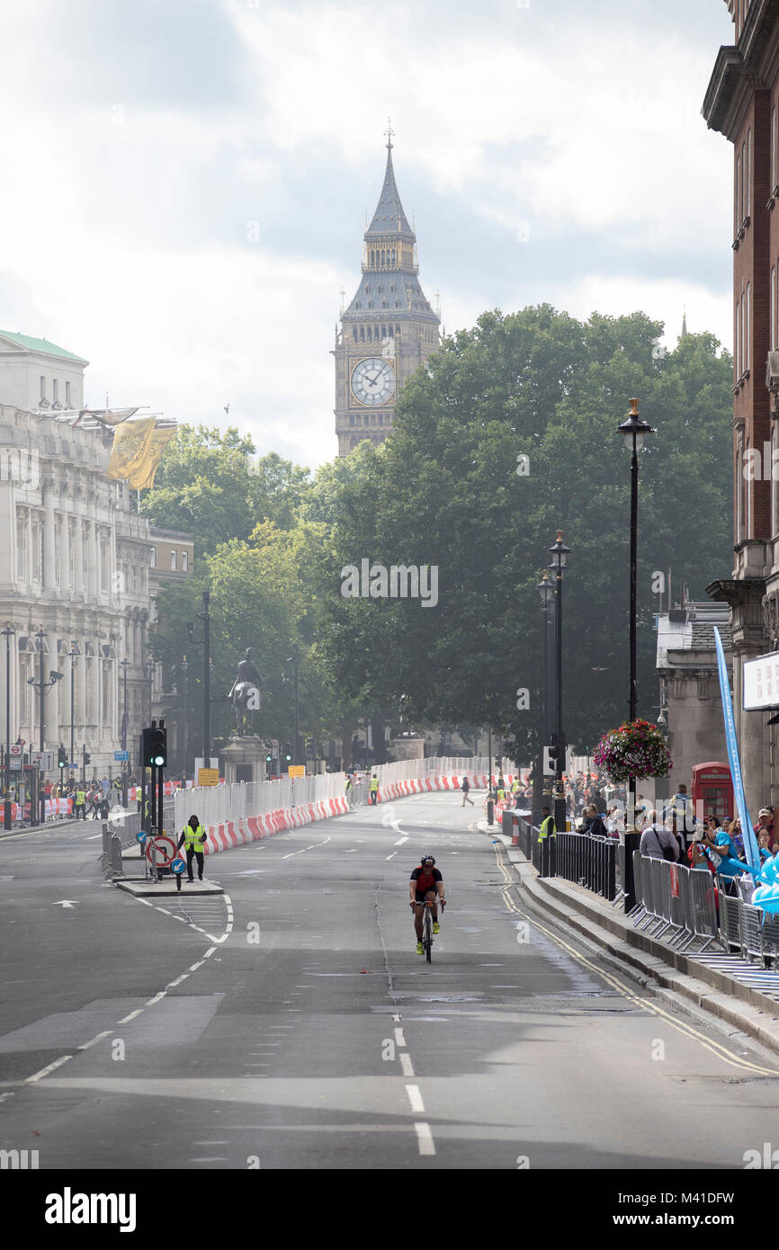 Ride London bike race - riders pass through central London towards the ...