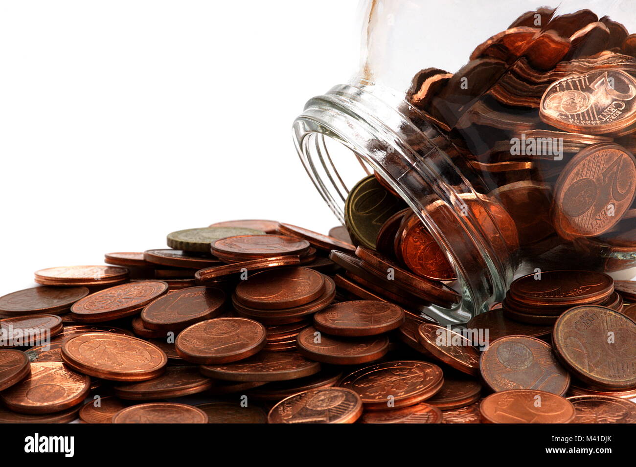 Pile copper coins hi-res stock photography and images - Alamy