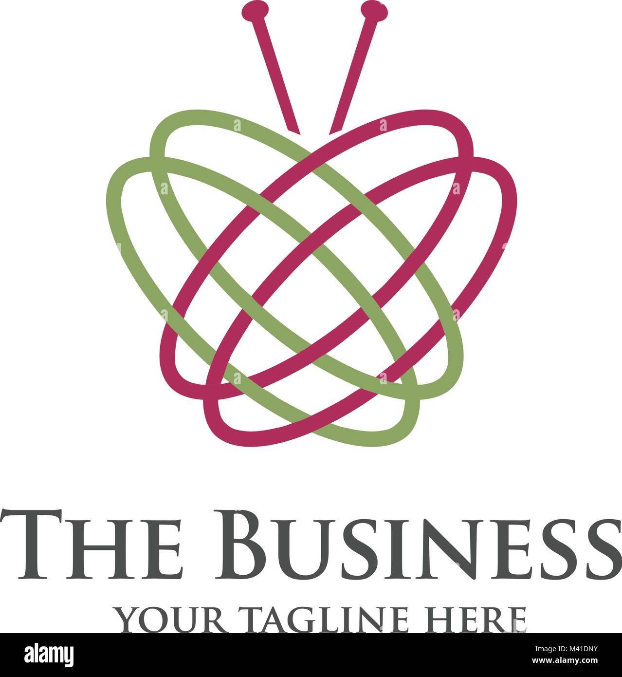 Black knitting handmade needle Stock Vector Images - Alamy