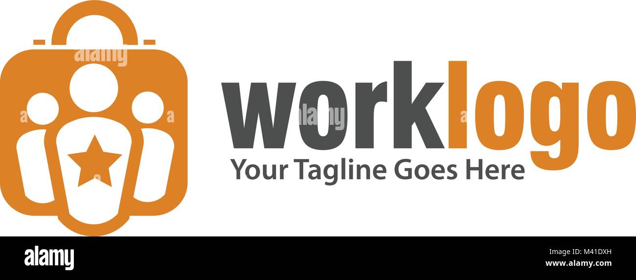 work leadership Recruitment agency logo vector concept Stock Vector ...