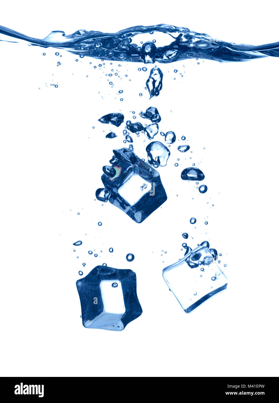 Ice drop with water splash hi-res stock photography and images - Alamy