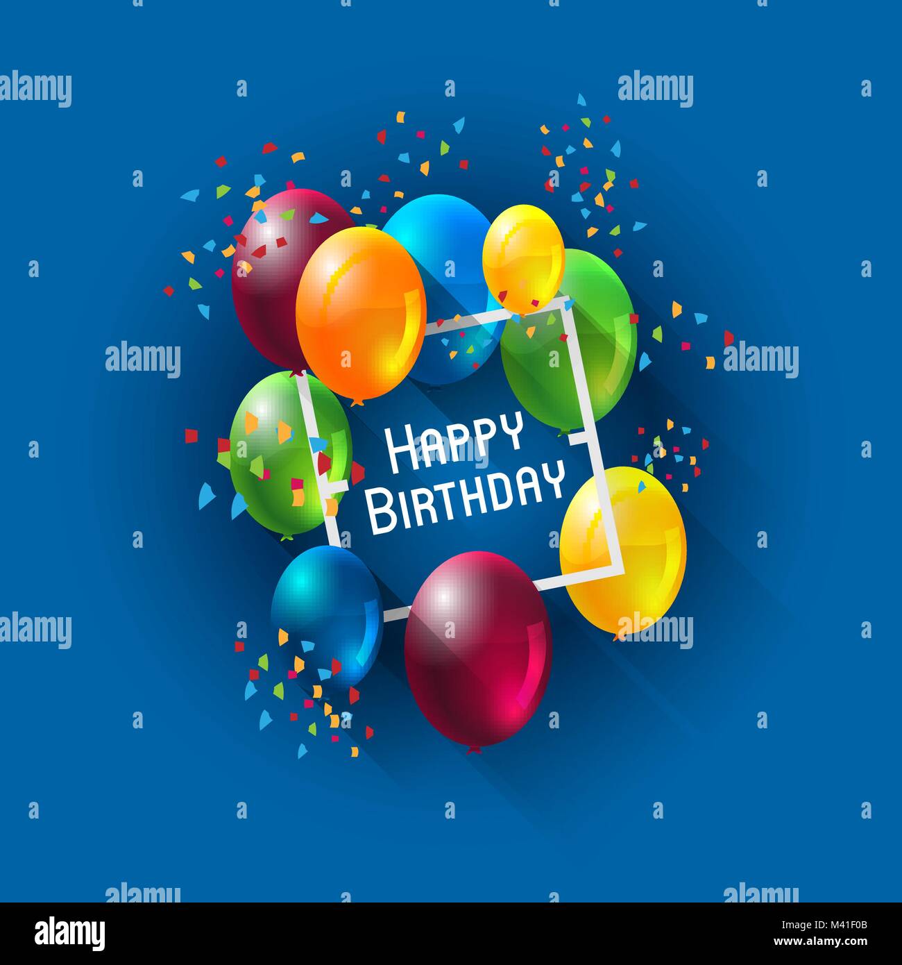 abstract celebration birthday background with colorful balloons ...