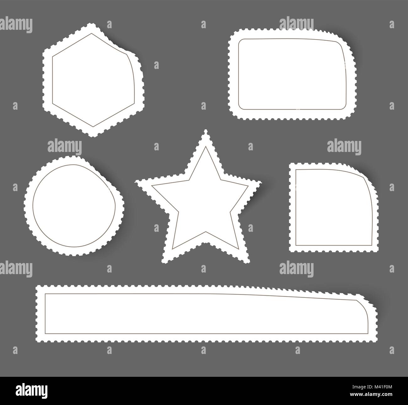 collection of post stamps with shadows Stock Vector Image & Art - Alamy