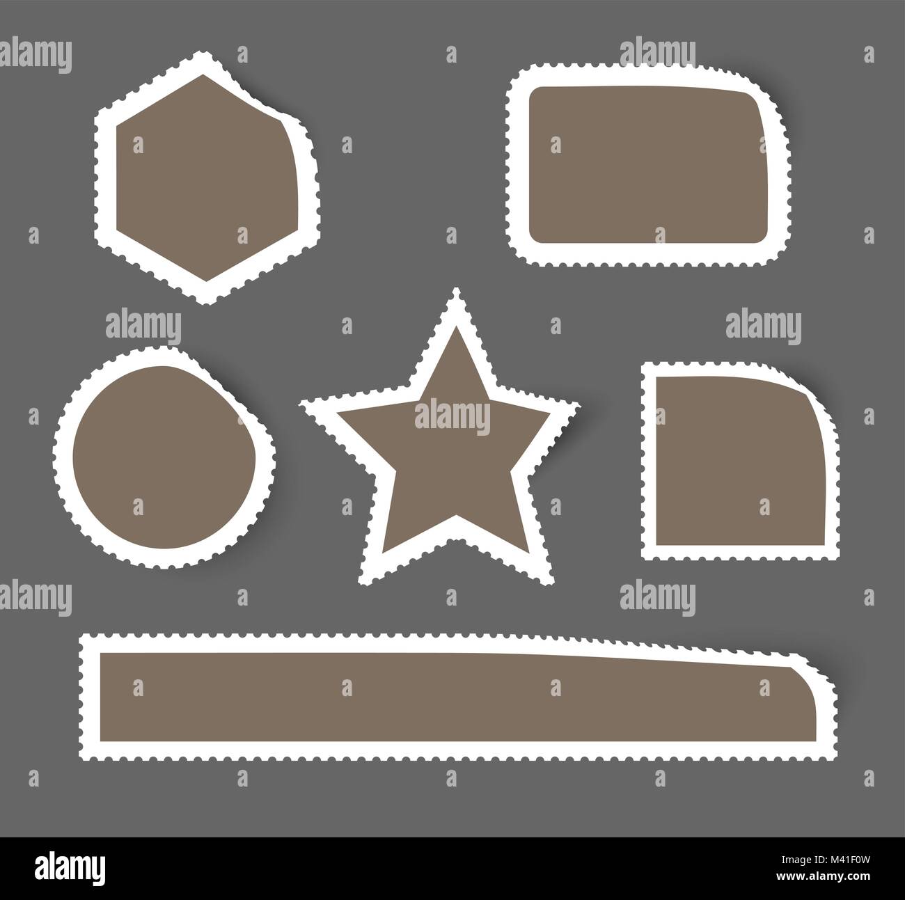 collection of post stamps with shadows Stock Vector Image & Art - Alamy