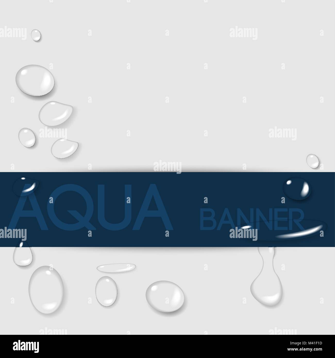 vector transparent water drops, blue banners Stock Vector Image & Art ...