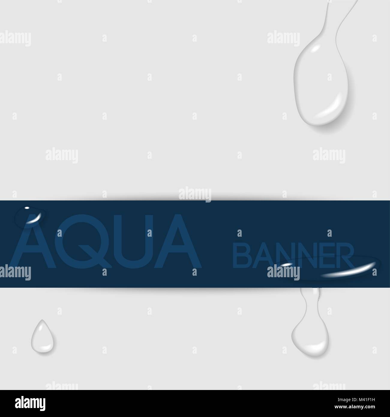 vector transparent water drops, blue banners Stock Vector Image & Art ...