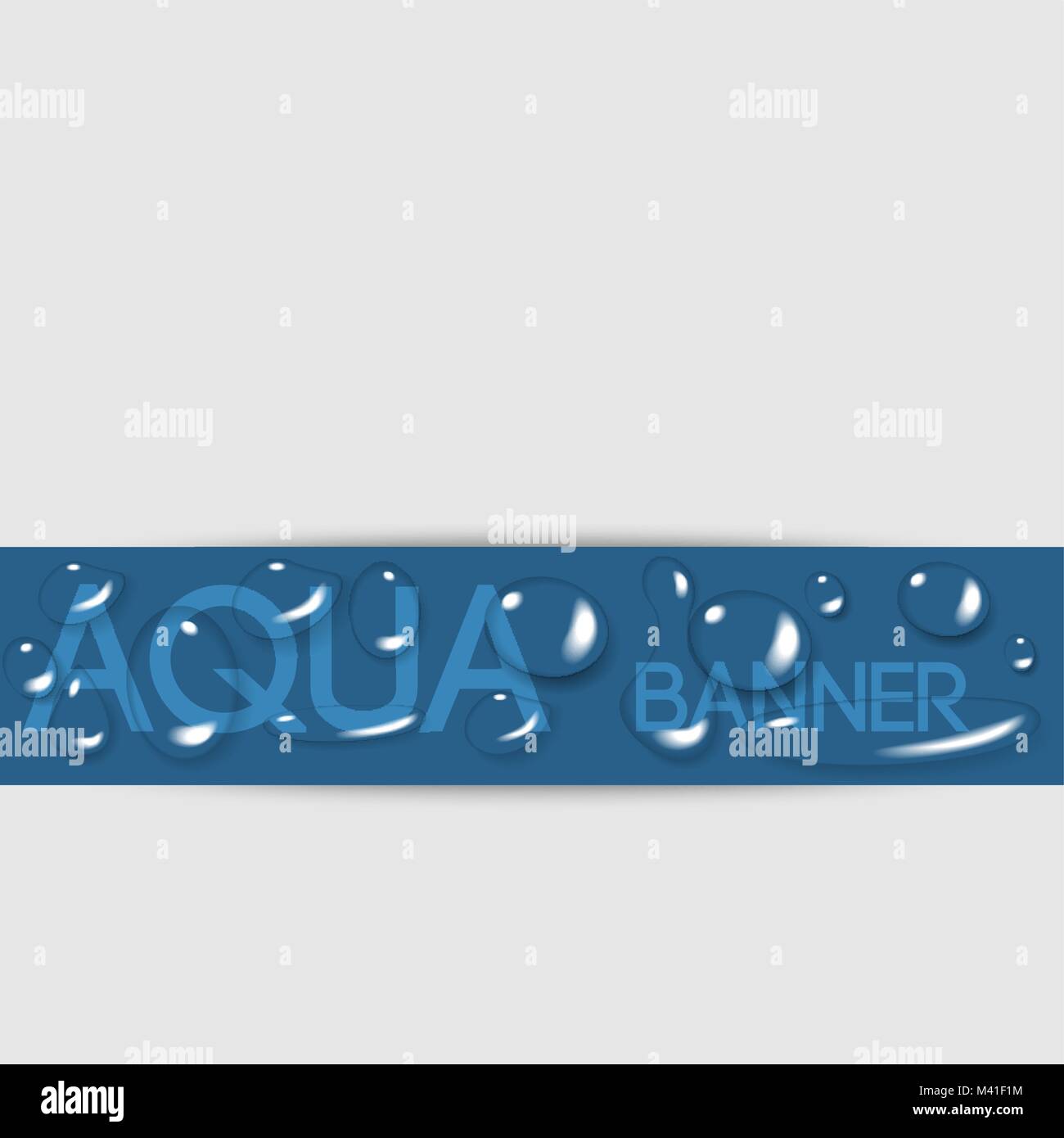vector transparent water drops, blue banners Stock Vector Image & Art ...