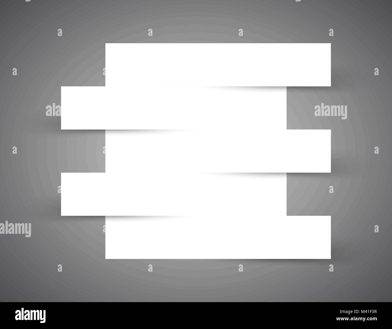 white blank paper banners with shadows Stock Vector Image & Art - Alamy