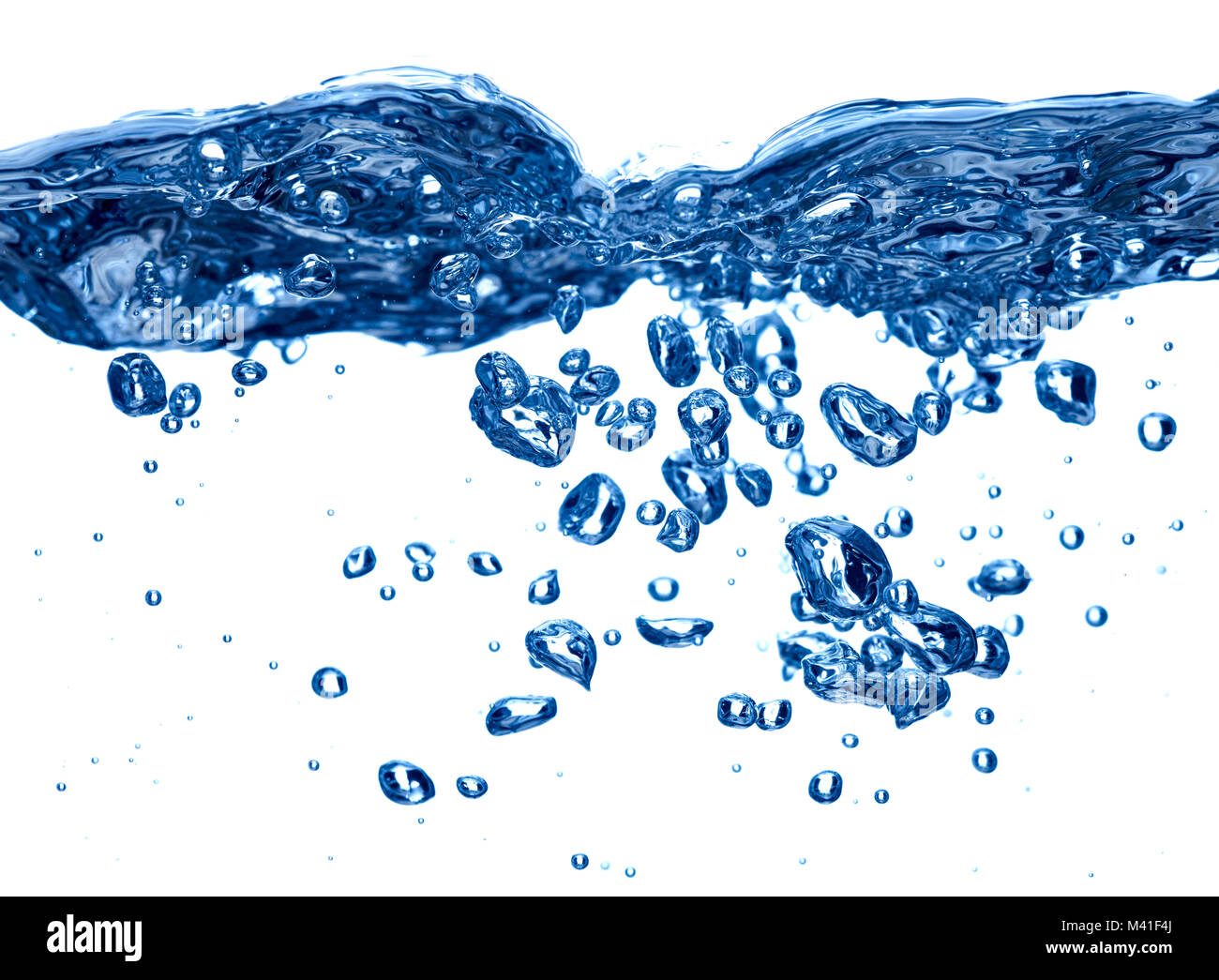 close up of water waves and bubbles on white background Stock Photo - Alamy