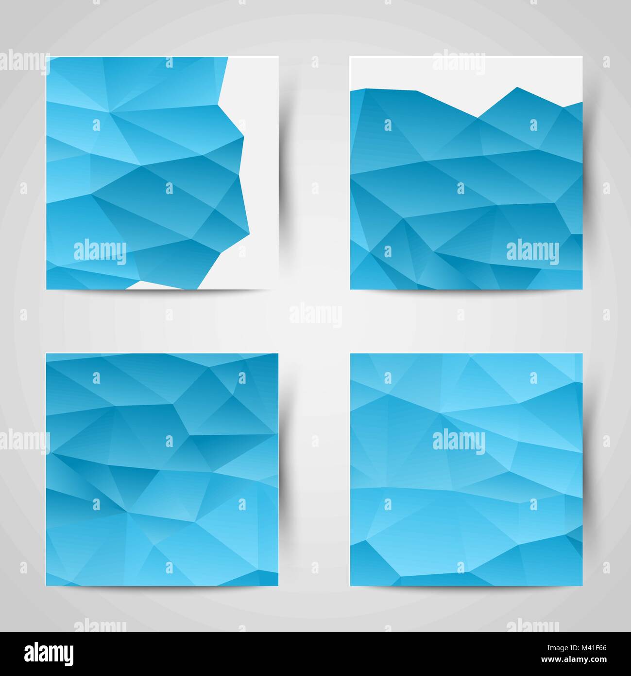 polygon crystal banners collection, design element Stock Vector Image ...