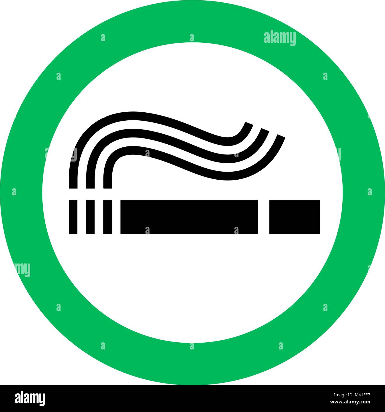 Designated smoking area sign Stock Vector Images - Alamy