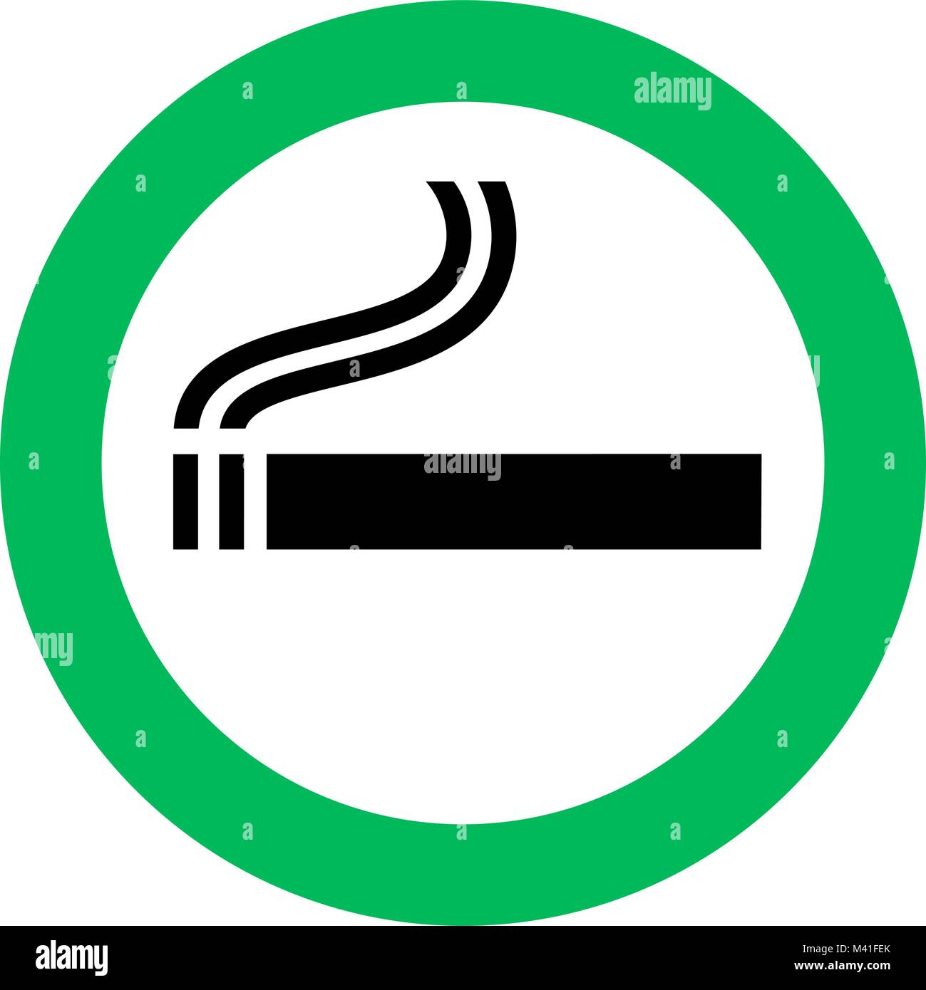 Designated smoking sign Stock Vector Images - Alamy