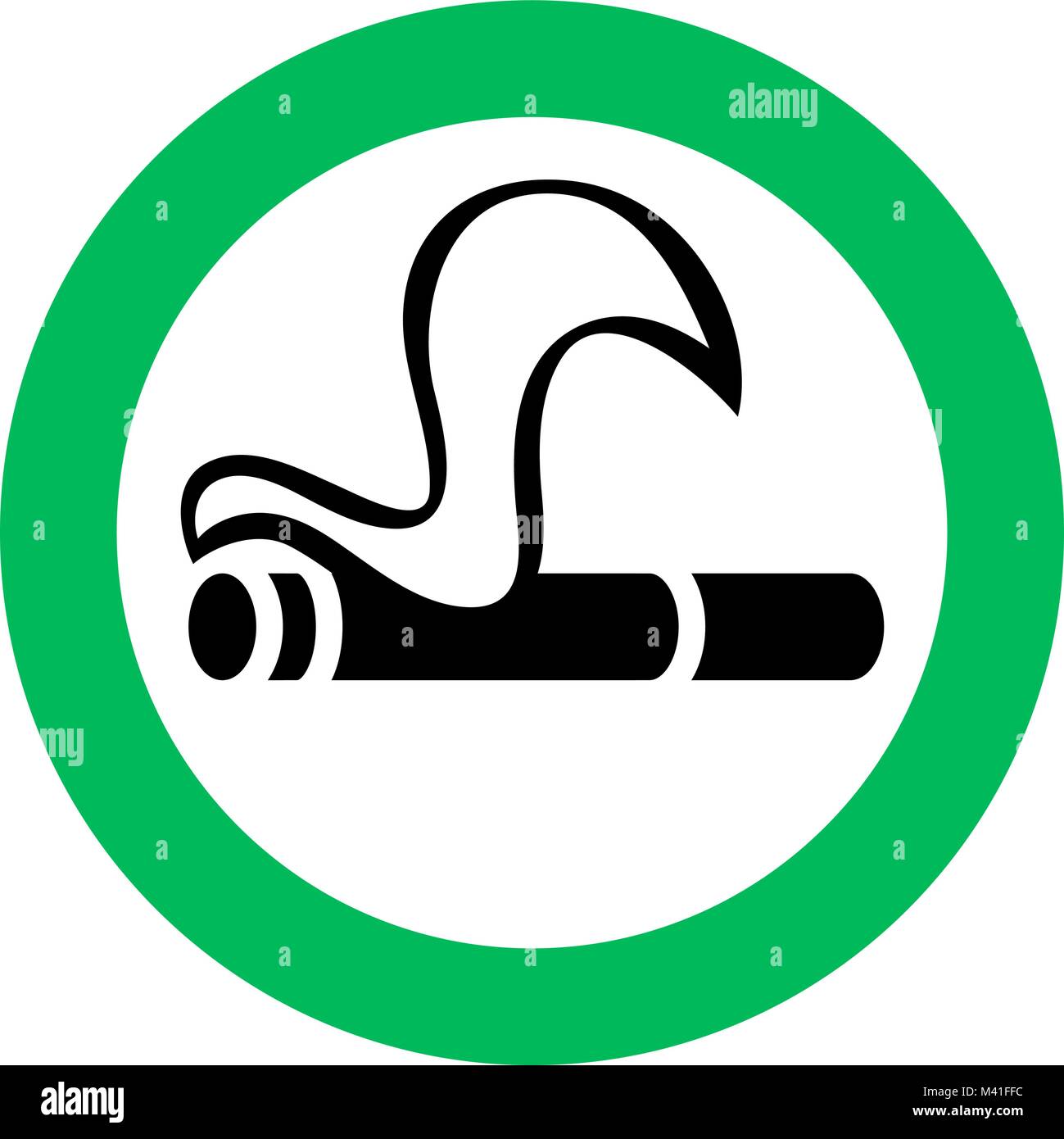 Designated smoking area sign Stock Vector Images - Alamy