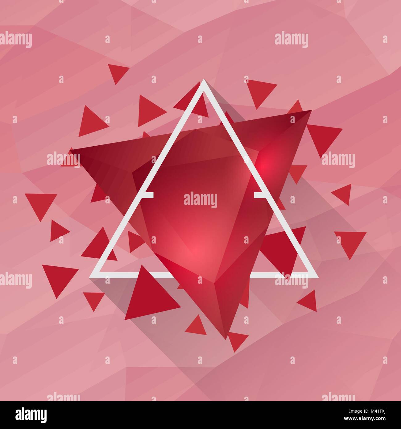 abstract polygonal crystal triangle tag Stock Vector Image & Art - Alamy