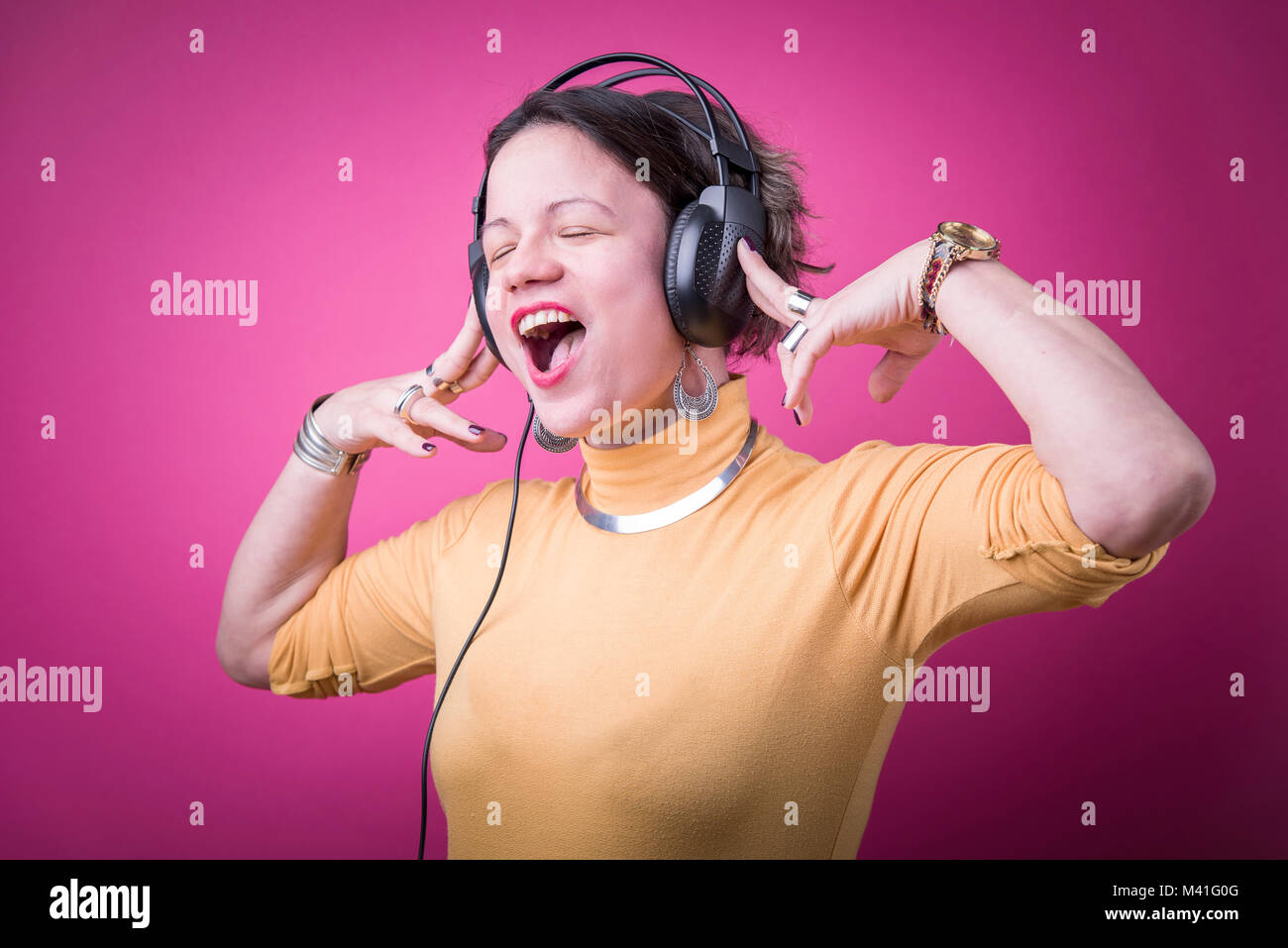 Enjoying a song hi-res stock photography and images - Alamy