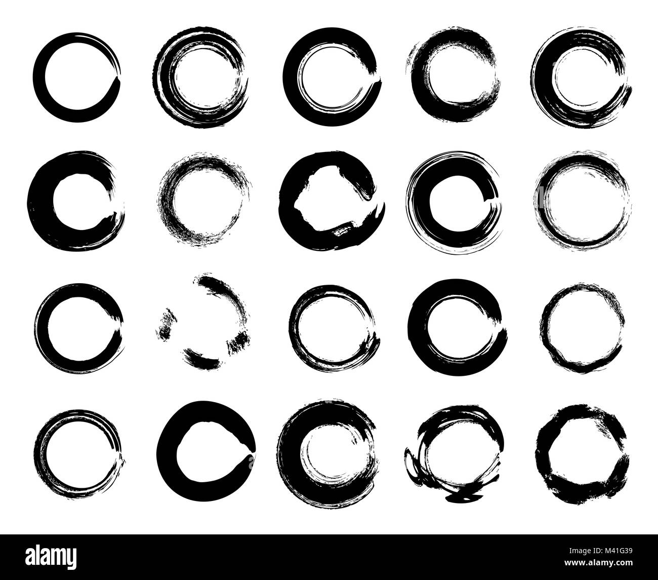 Circle marks abstract grunge Black and White Stock Photos & Images - Alamy