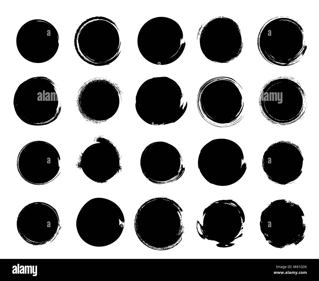 Circle marks abstract grunge Black and White Stock Photos & Images - Alamy
