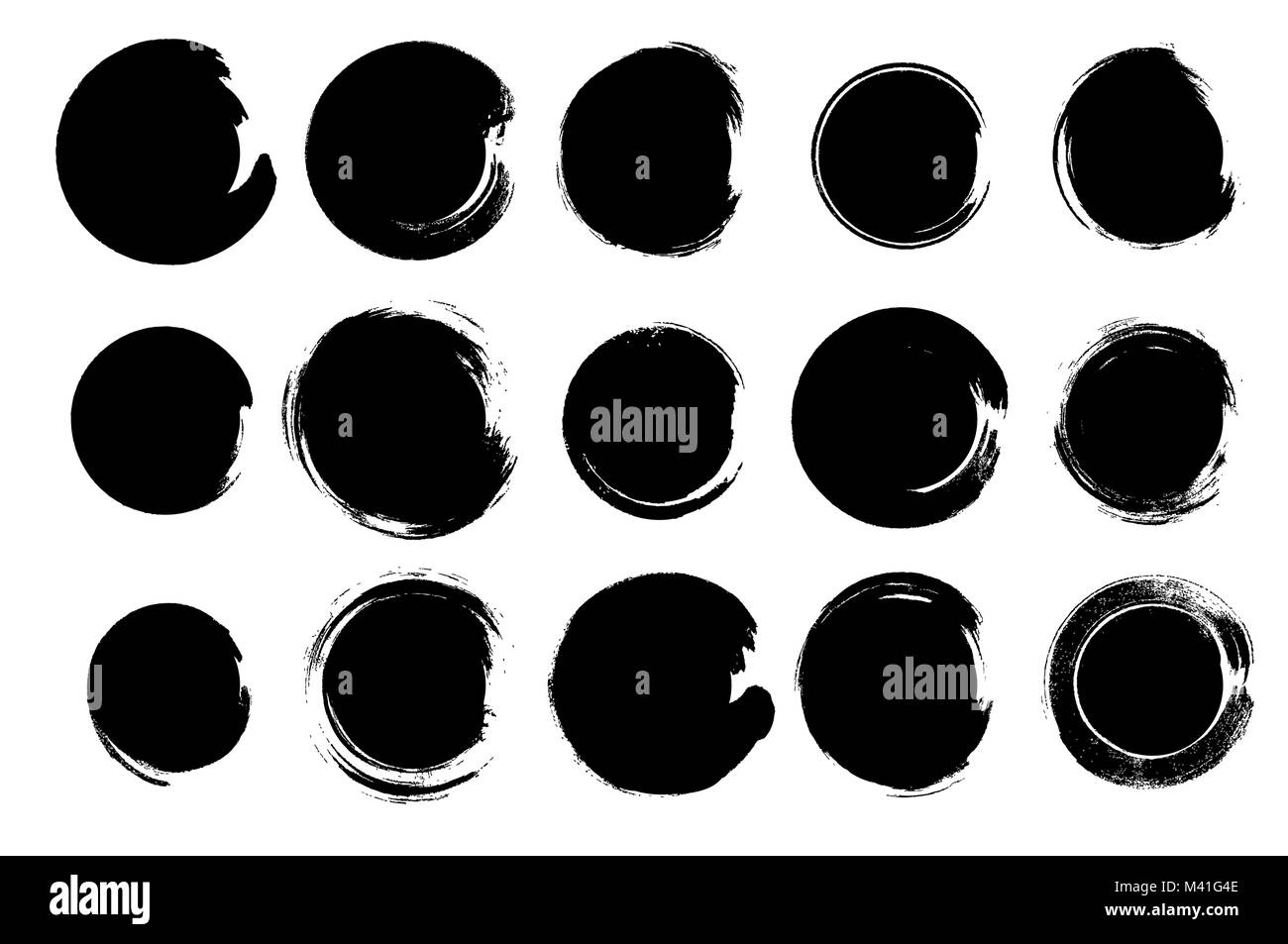Circle marks abstract grunge Black and White Stock Photos & Images - Alamy