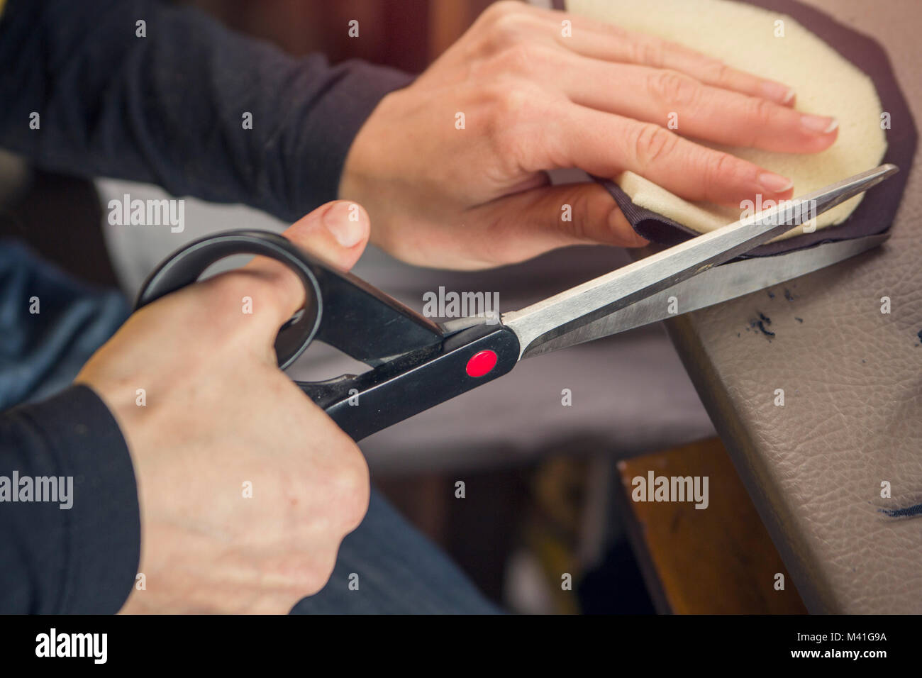 Tailor cutting suit hi-res stock photography and images - Alamy