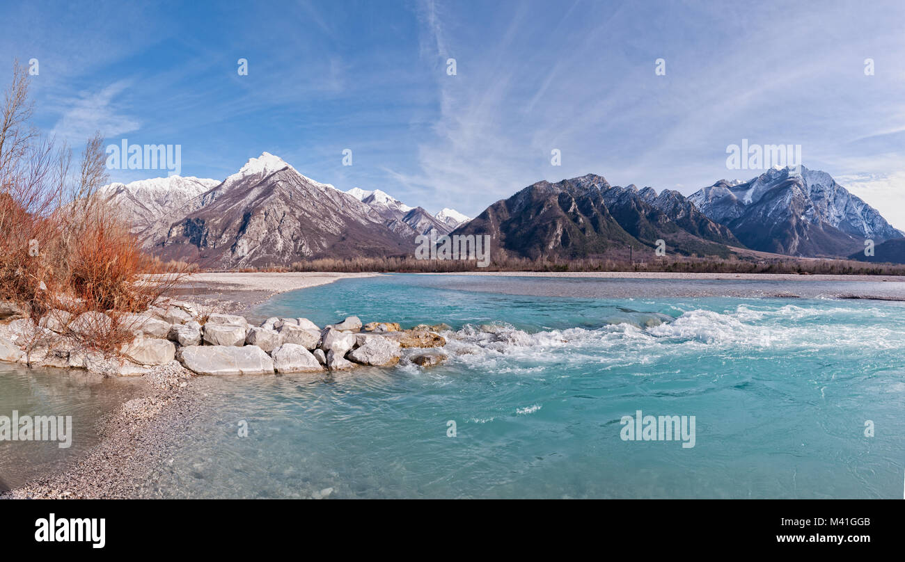 Beautiful panorama mountains river hi-res stock photography and images ...