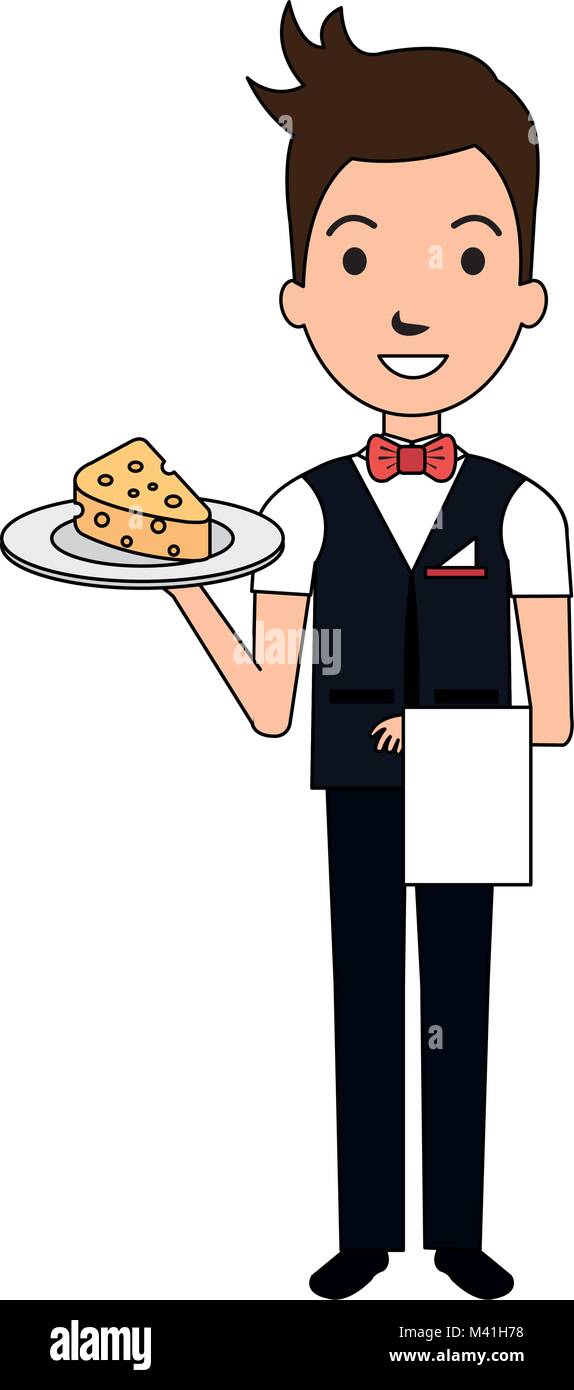 Waiter With Tray Clipart
