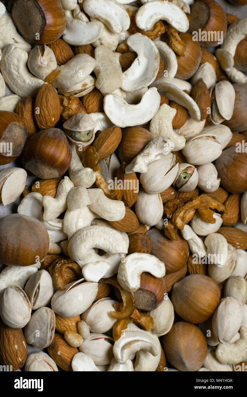 almond, indian nuts, hazelnut pistachios cidoniaseeds cedar nuts Stock ...