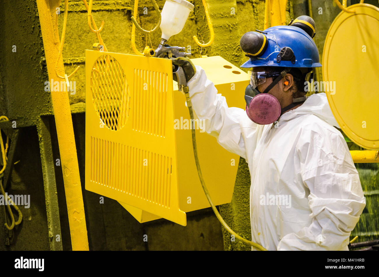 Painter of metal structures Stock Photo - Alamy