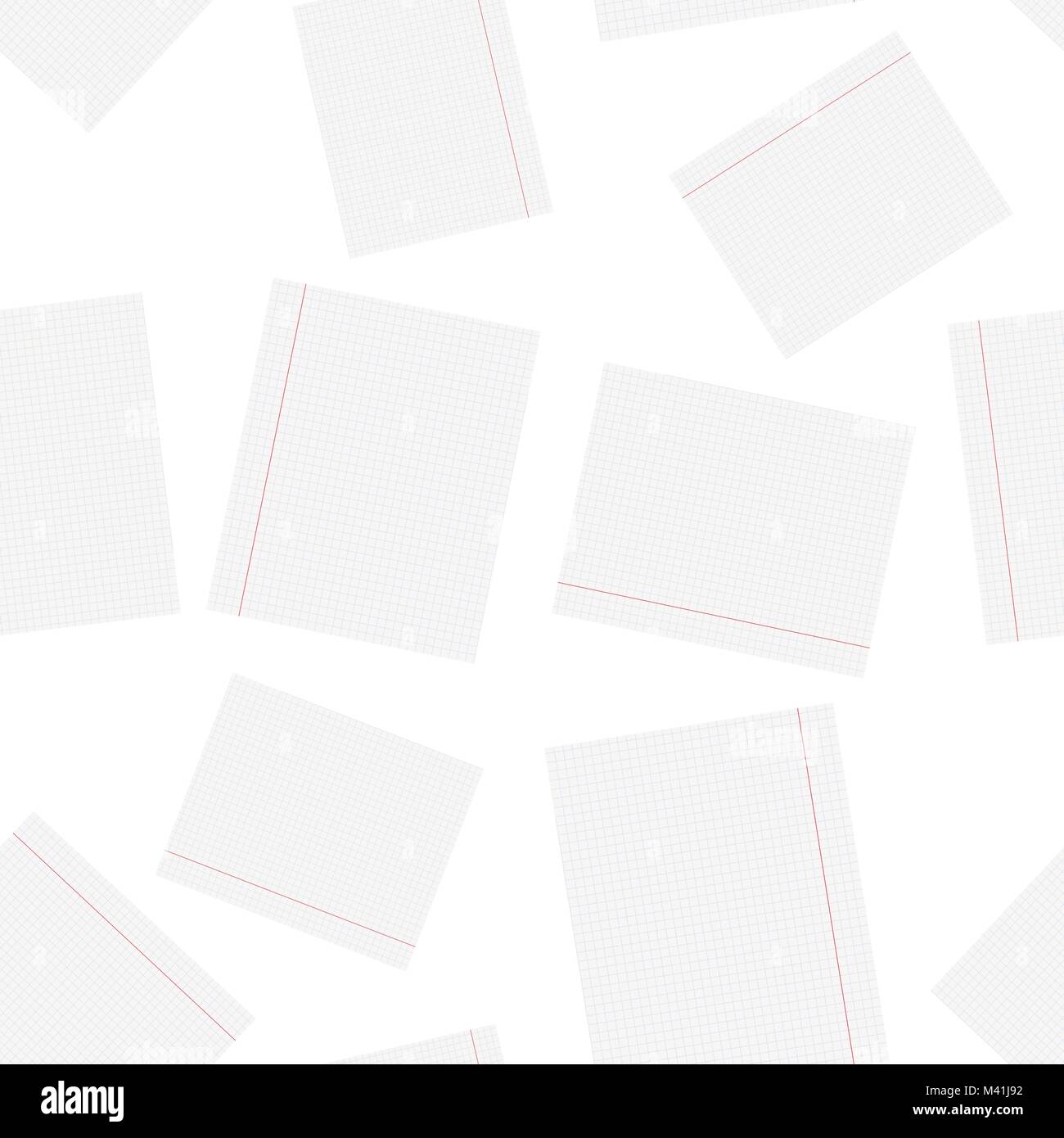 Realistic squared paper sheet seamless pattern background. Business ...