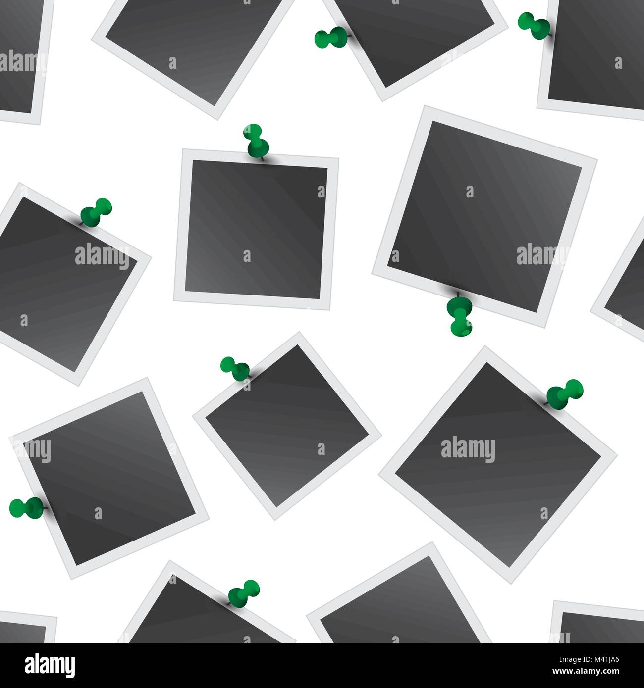 Photo frame with pin seamless pattern background. Business flat vector ...