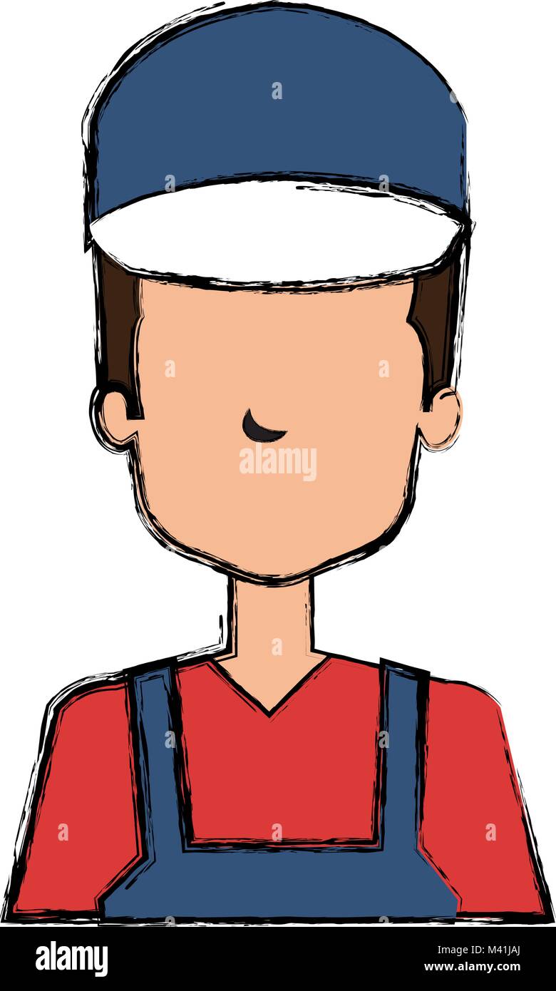 mechanic worker avatar character vector illustration design Stock ...