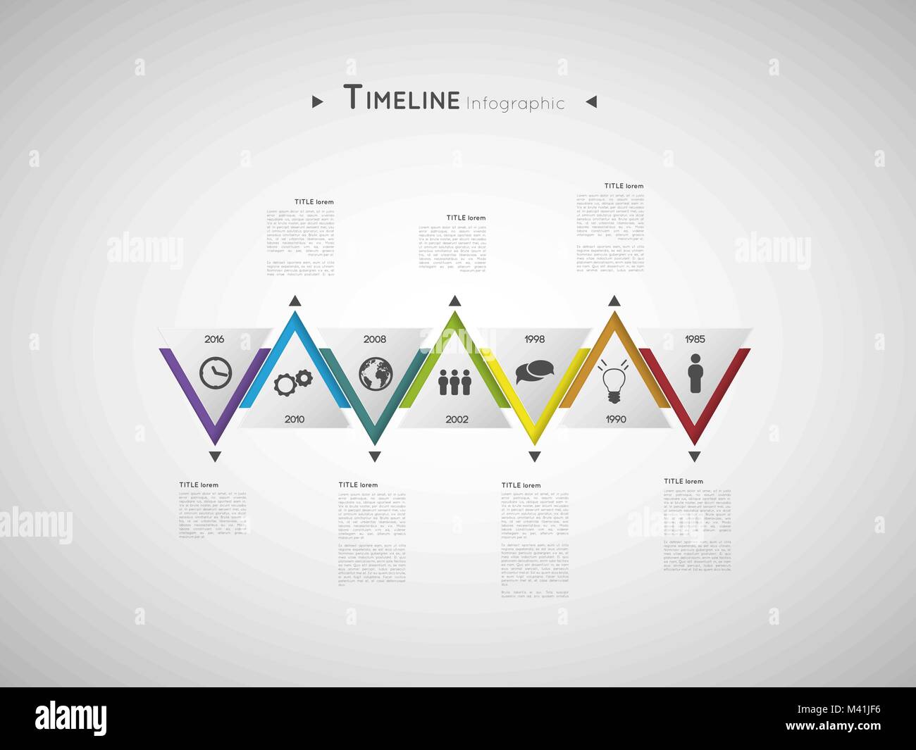 triangle timeline colorful infographic template Stock Vector Image ...