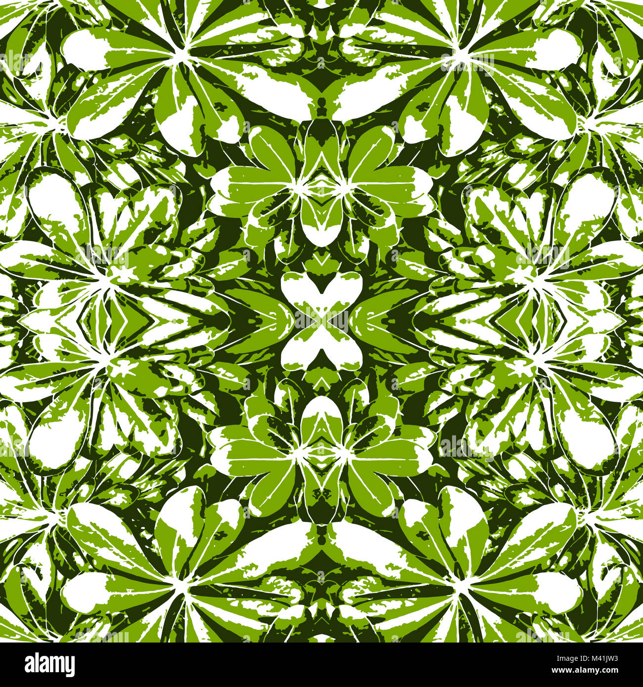 Digital photo collage and manipulation technique leaves nature motif ...