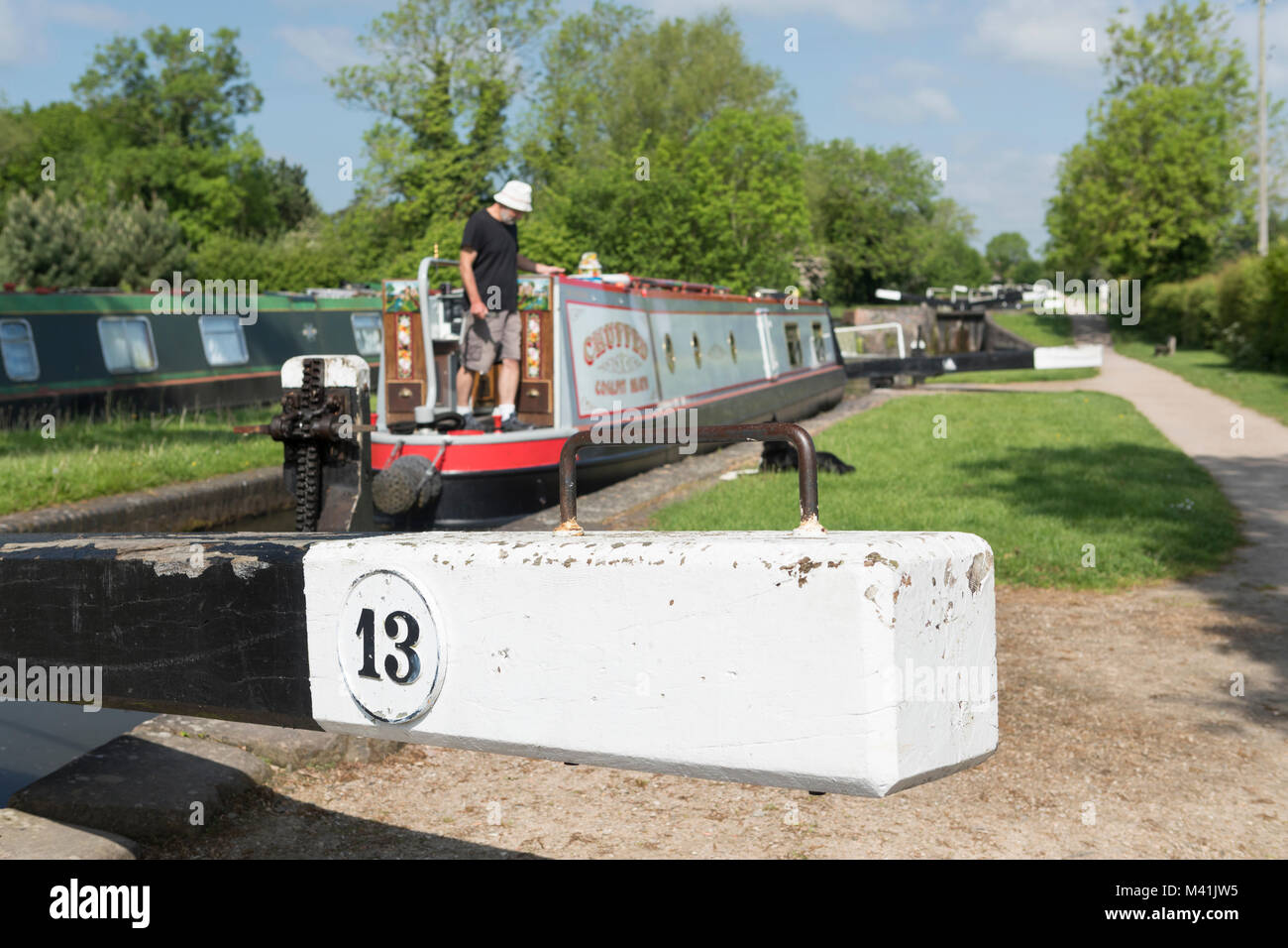 Lock no 13, part of the Lapworth Locks flight on the North Stratford ...