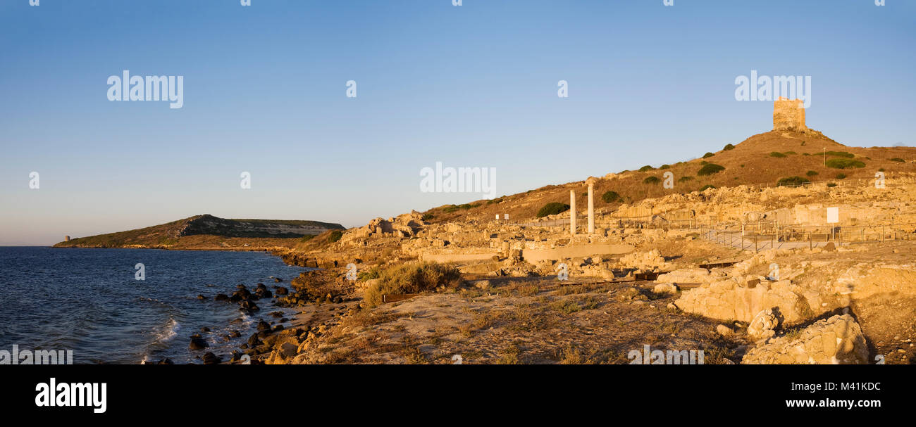 Italy, Sardinia, Oristano province, the Sinis Peninsula, the ruins of ...