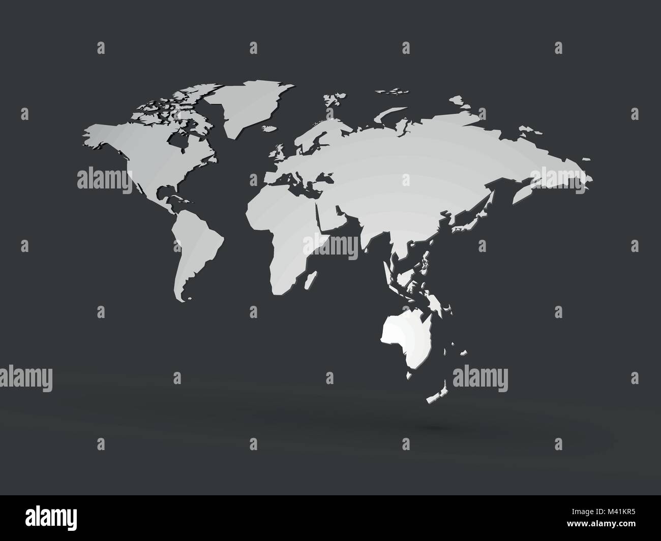 world map 3D polygon vector Stock Vector Image & Art - Alamy