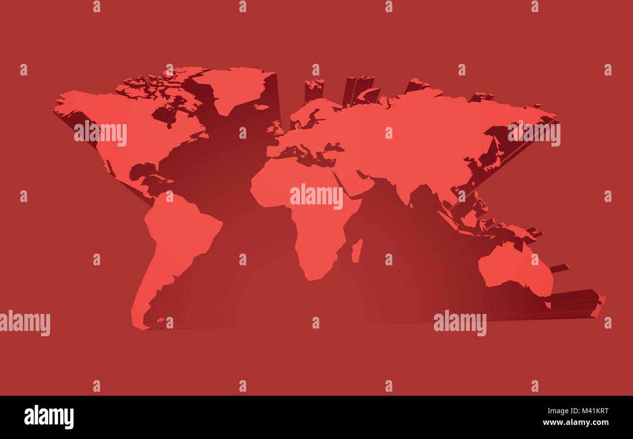 Red world map hi-res stock photography and images - Alamy
