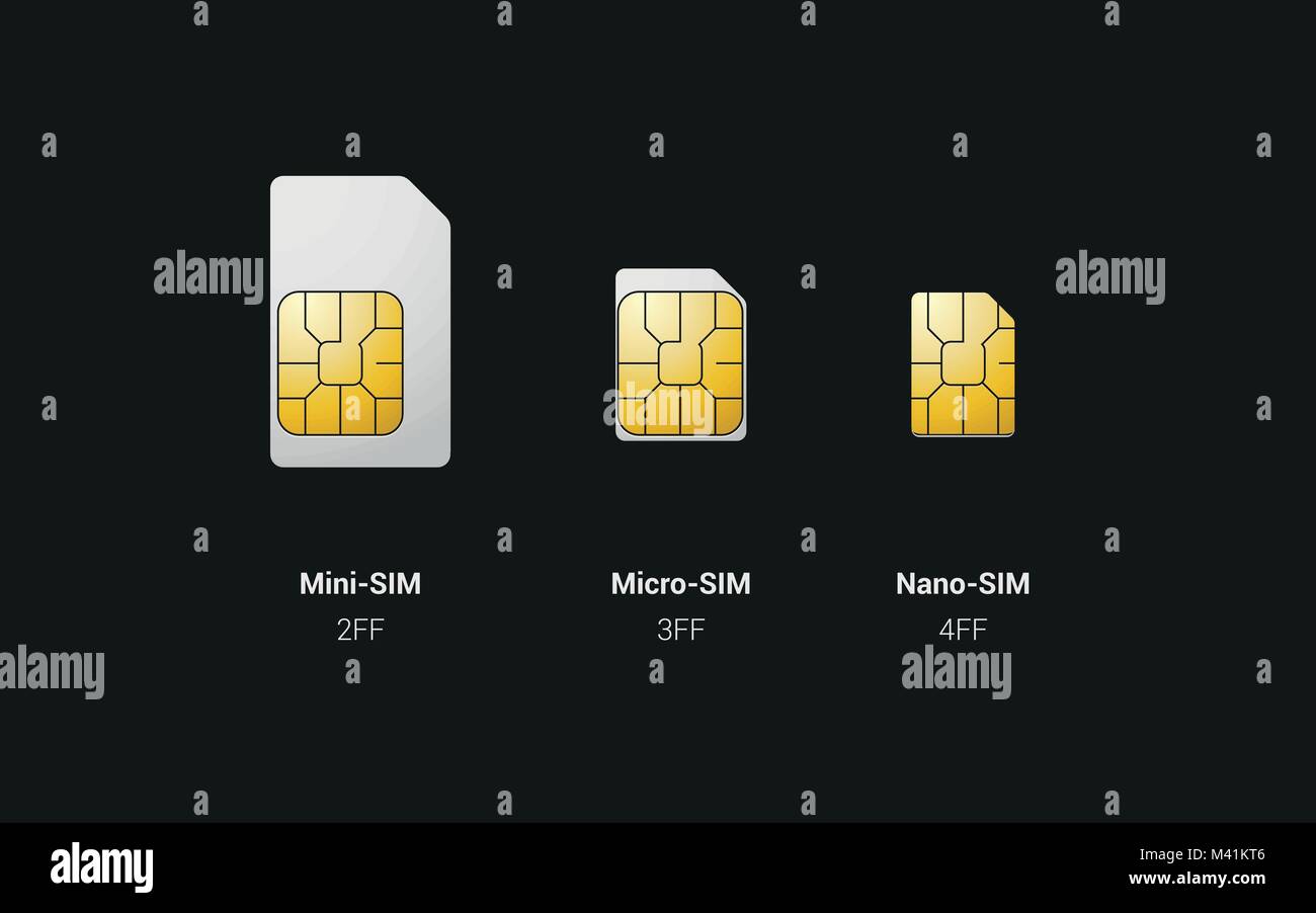Dual micro and standard sim card Stock Vector Images - Alamy