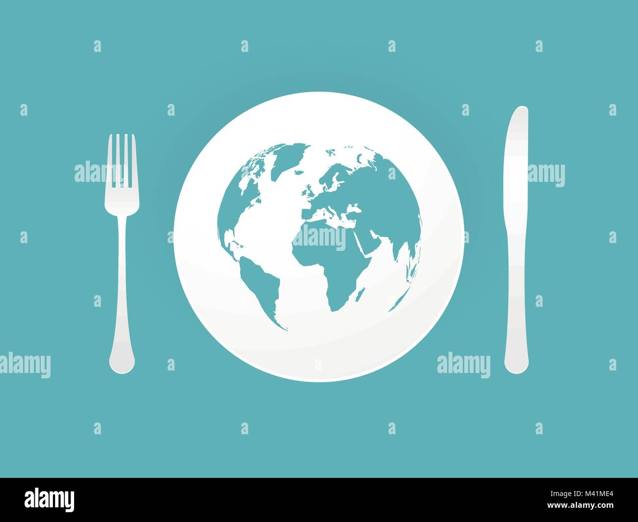 World food map Stock Vector Images - Alamy